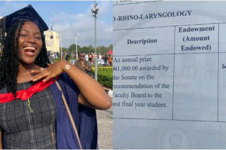 Nigerian Lady Awarded N1,000 for Best Student Graduation Sparks Social ...