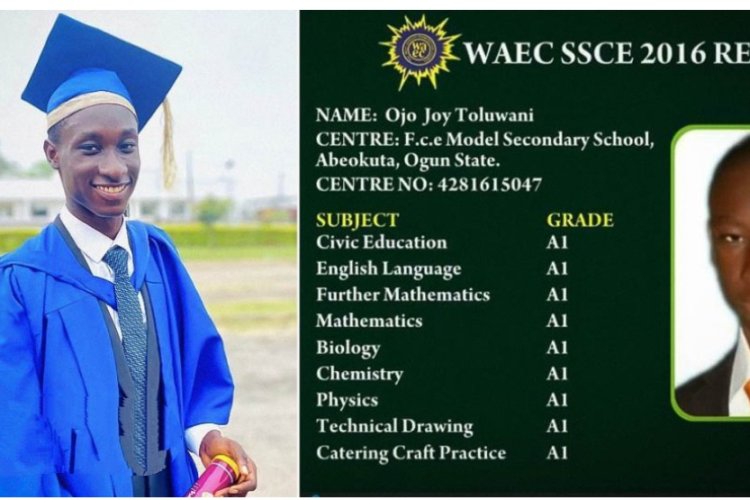 Ojo Joy Toluwani Achieves Academic Brilliance, Scores 9As in WAEC ...