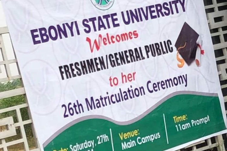 EBSU Extends Warm Invitation to All for 26th Matriculation Ceremony ...