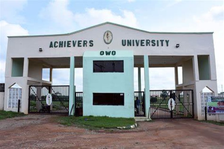 Achievers University, Owo Undergraduate Admission Requirements for 2024 ...