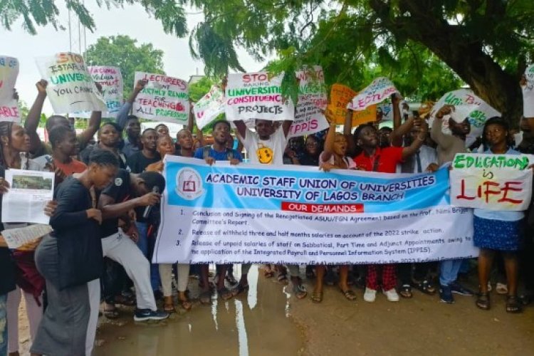 ASUU and Students Protest Unmet Demands at UNILAG - Myschoolnews