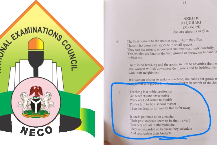 NECO Exam Question on Teaching Profession Sparks Nationwide Debate ...