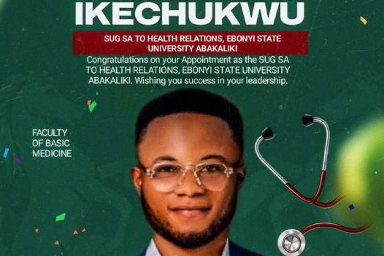 Eze Henry Ikechukwu Appointed as SUG Special Adviser to Health Relations at Ebonyi State ...
