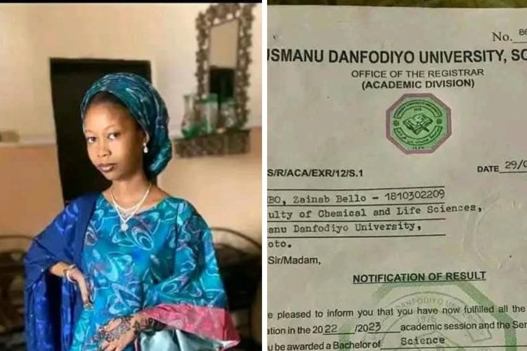 Zainab Sambo Bello Achieves Academic Excellence at Usmanu Danfodiyo ...