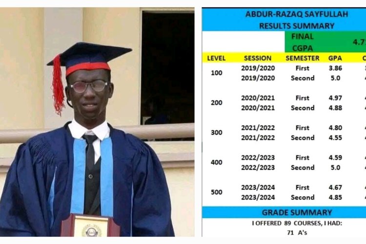 Meet Abdur-Razaq Sayfullah, who bagged a First-class honours in ...