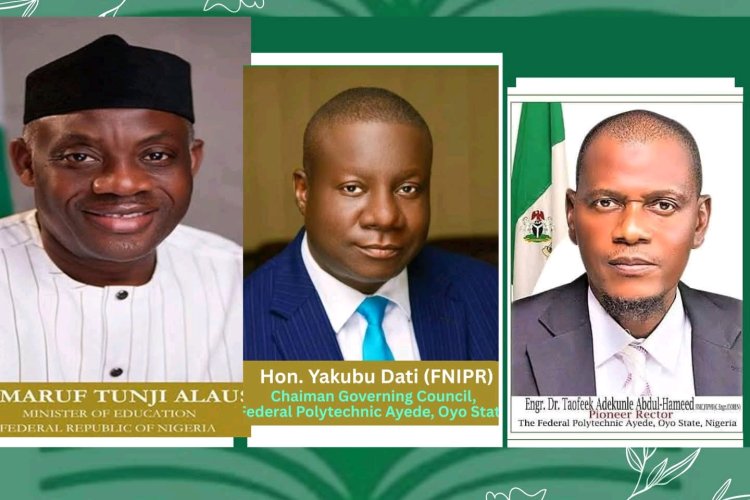 Federal Polytechnic Ayede Congratulates Minister of Education on CON ...