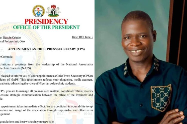 Comrade Origbo Ifeanyi Appointed as Chief Press Secretary to NAPS ...