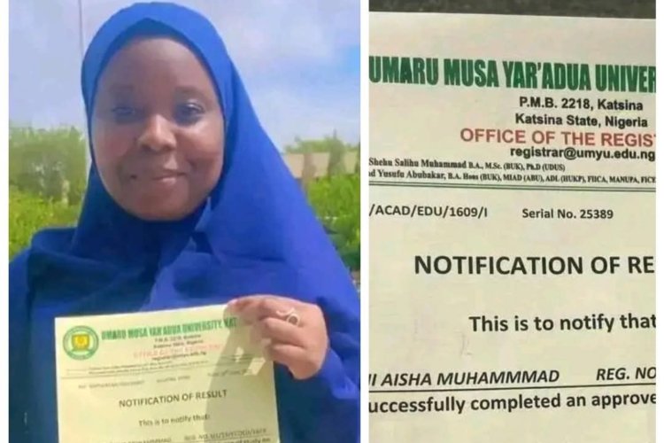 UMYU Graduate Aisha Muhammad Achieves First Class in Education ...