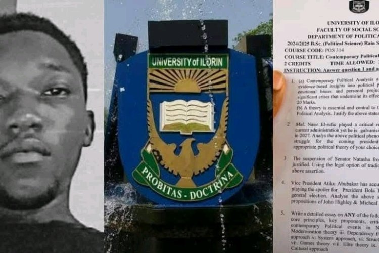 UNILORIN 300-Level Student Challenges Politicians in Political Science ...