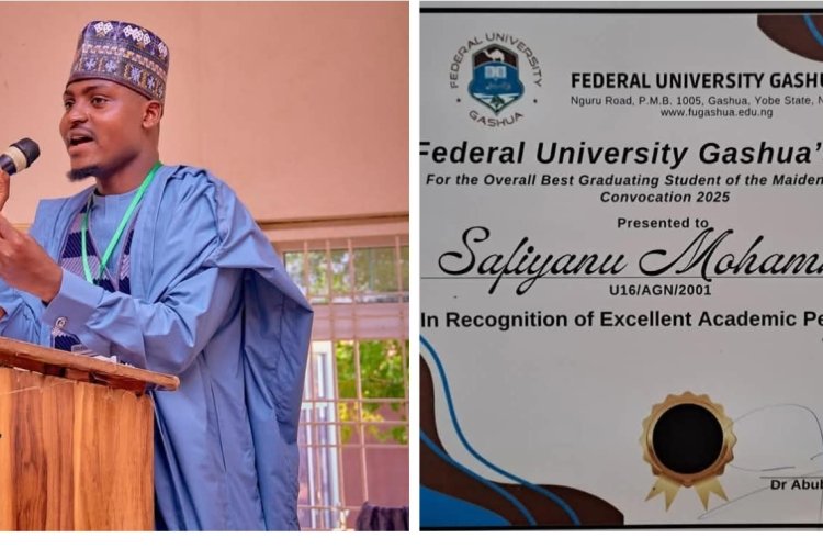 Mohammed Safiyanu Emerges Overall Best Graduating Student at Federal University Gashua's Maiden ...