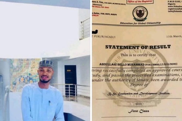 Muhammad Bello Achieves First Class Honours at Federal University of ...
