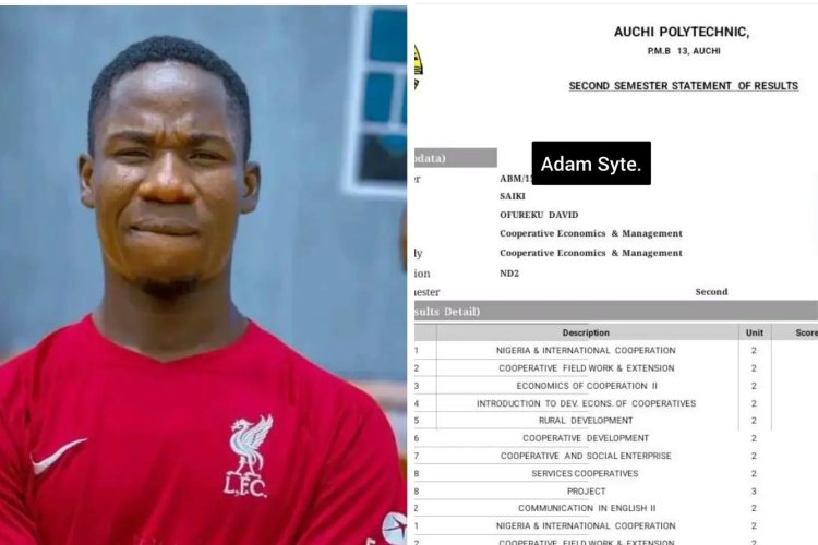 Auchi Polytechnic Congratulates Best Graduating Student, Ofureku David ...