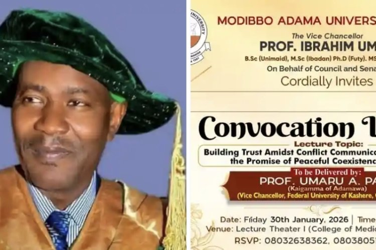 Prof. Umaru Pate to Deliver Modibbo Adama University Convocation ...